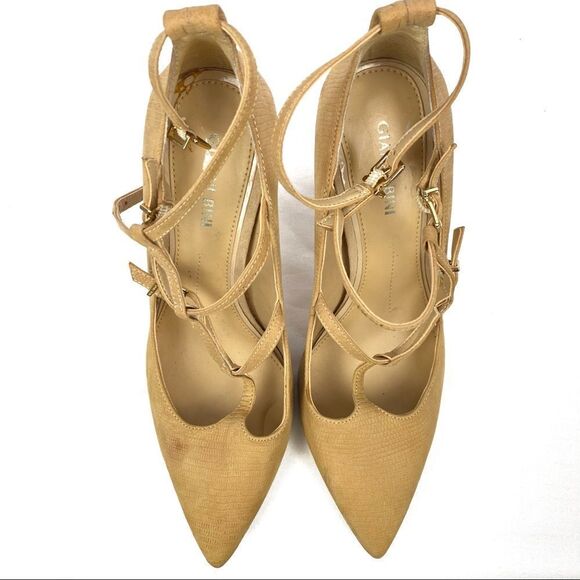 Gianni Bini | Shoes | Newgiannibini Pointed Toe Tan Croc Texture Ankle ...